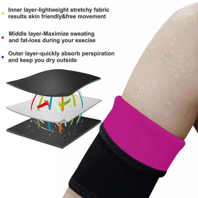 ARM WRAPS NEOPRENE Arm Sleeves for Women Sport Increase Perspiration to ...