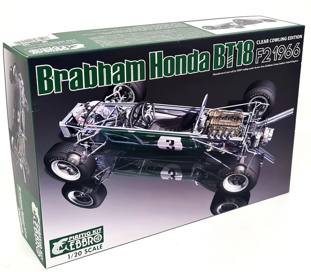 EBBRO 1/20 BRABHAM BT18 Clear Cowling Edition Plastic Model Car F1 Kit ...