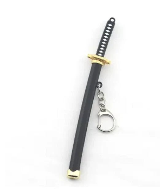 ANIME METAL JAPANESE Katana Zoro Samurai Sword Keyring / Keychain Piece ...