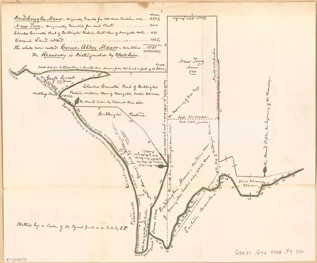 1793 MAP| CADASTRAL survey map of land tracts in central Washington D.C ...
