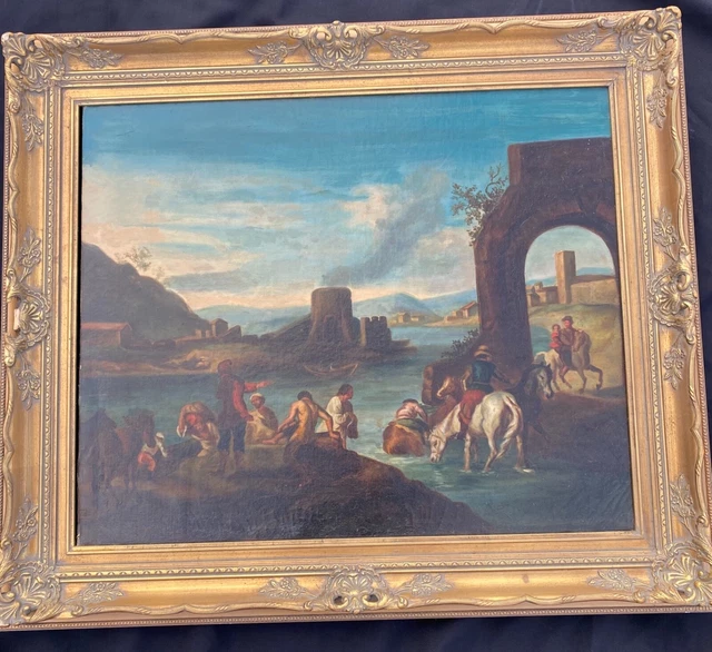 TABLEAU ANCIEN HUILE sur toile EUR 353,00 - PicClick FR