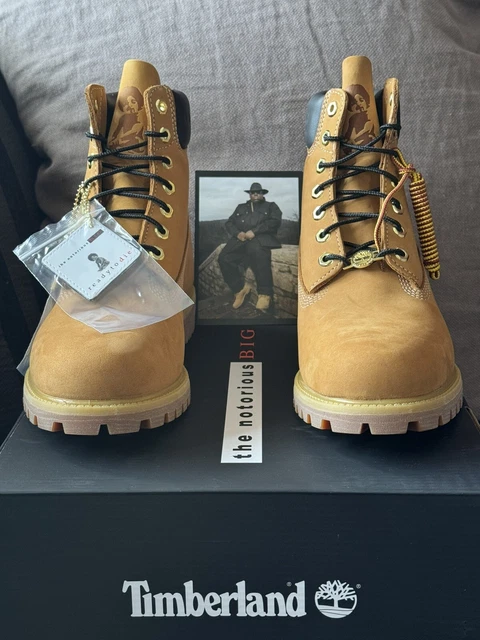 TIMBERLAND BOOTS WHEAT Premium 6 Inch Notorious BIG Biggie UK 9.5 SAME ...