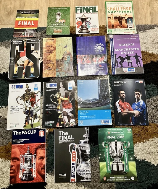 ARSENAL CUP FINAL And Semi-final Programmes 87-2018- Rare Collection £ ...