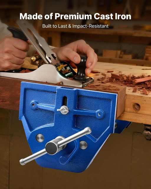 VEVOR WOODWORKING VISE, 7 Inch Jaw Width, Quick Release Wood Bench Vise ...