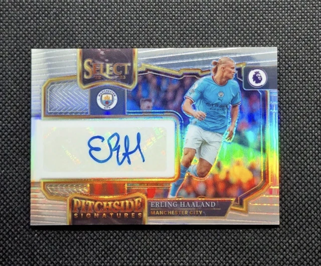 ERLING HAALAND MANCHESTER City Pitchside Signatures Auto 2022-23 Panini ...