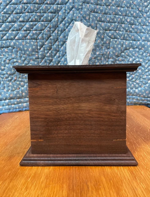 CONCEALED COMPARTMENT WALNUT w/Black Oak tissue box for full size ...
