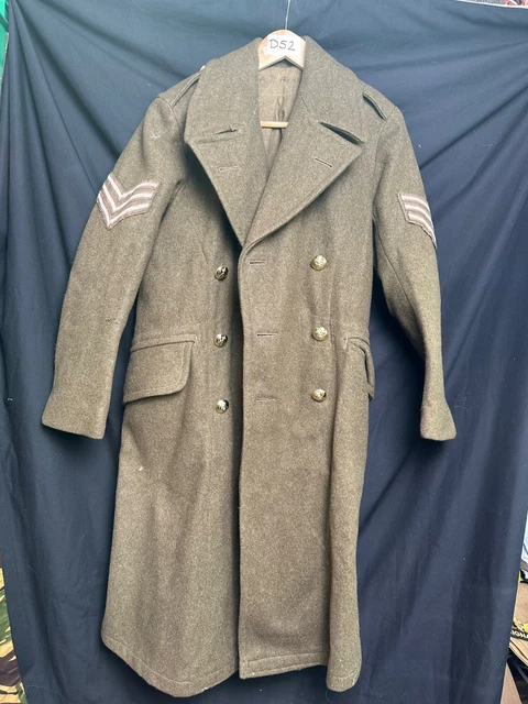 ORIGINAL WW2 BRITISH Army Soldiers Wool Greatcoat 1940 Pattern - Size ...