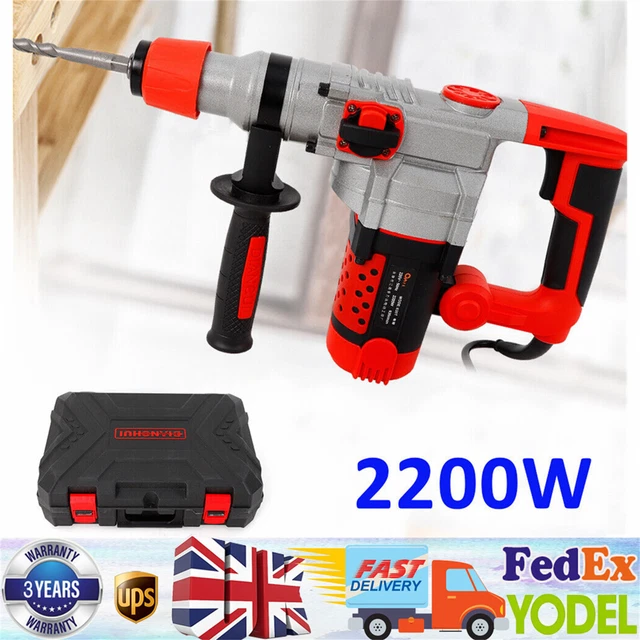 2200W ELECTRIC BREAKER Jackhammer Concrete Demolition Hammer Jack Drill ...