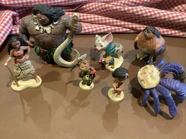 DISNEY MOANA TOY Figures - Moana, Toddler Moana, Tamatoa, Maui, Puma ...