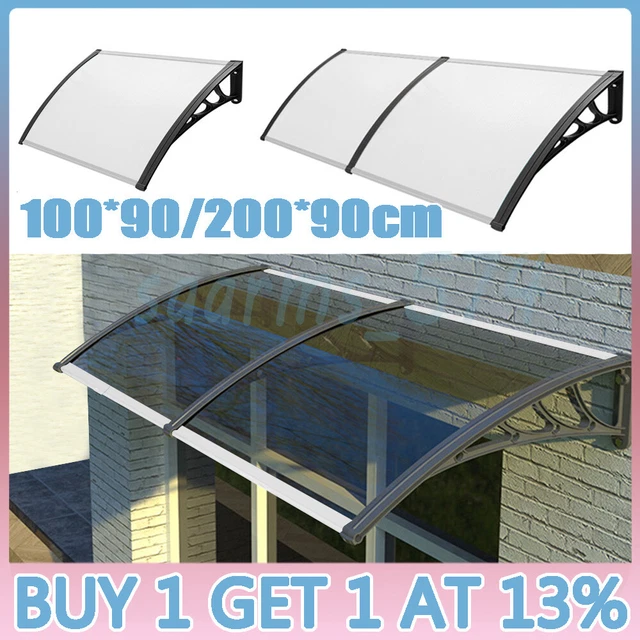 LARGE DOOR CANOPY Awning Front Back Porch Patio Roof Rain Shelter ...
