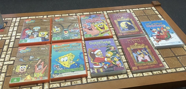 9 LOT OF DVDs Bundle - 5 SpongeBob SquarePants & 4 The Simpsons DVD ...