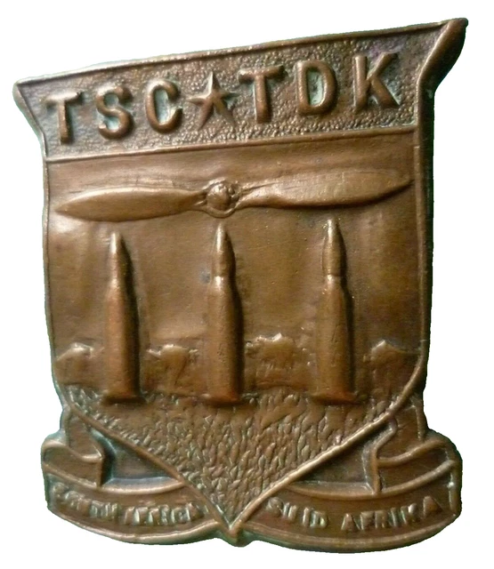 SOUTH AFRICAN TSC / TDK Badge 2 Lugs Brass Antique Original £27.99 ...