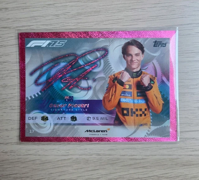 TOPPS TURBO ATTAX F1 2025 Oscar Piastri Signature Style Pink £8.64 ...