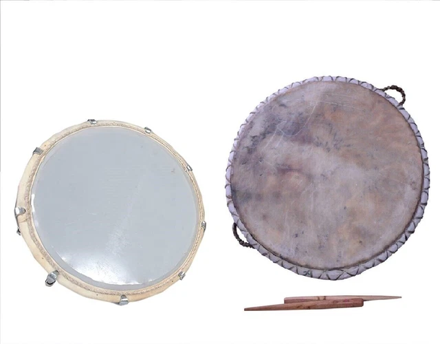 INSTRUMENT HANDCRAFT 18&NAGADA Traditional Hand Drum 9"Nagadi Musical ...