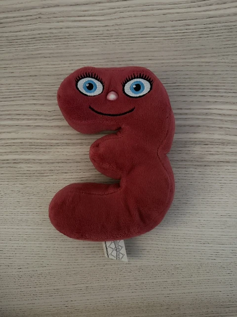 CBEEBIES NUMBERJACKS NUMBER 3 Rare Mini Plush Soft Toy Red 15cm £16.00 ...