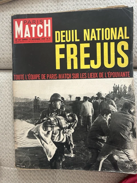 PARIS MATCH N° 557 1959 Deuil national Fréjus Giotto Pagnol Achard ...