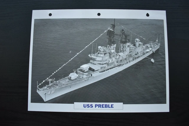 NAVAL USS PREBLE 1959 Guided-missile Destroyer Photo Print Maxi Card £4 ...