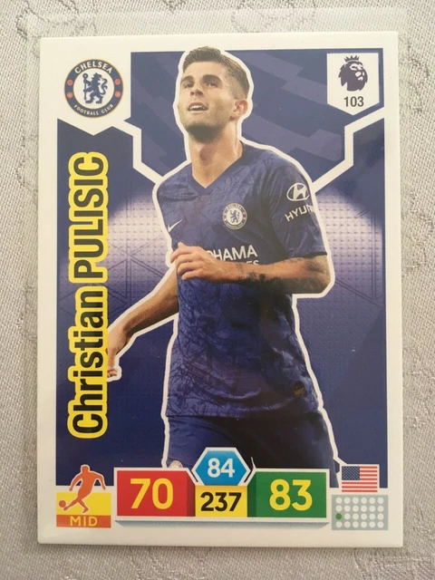 CARTE CARD CARTA CHRISTIAN PULISIC CHELSEA USA PANINI Premier League ...