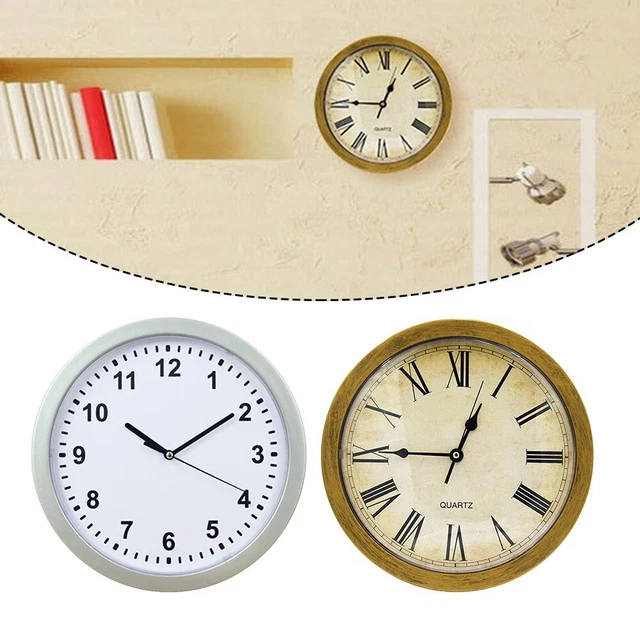 CLASSIC ANALOG CLOCK with Concealed Safe for Storage of Cash and Cards ...