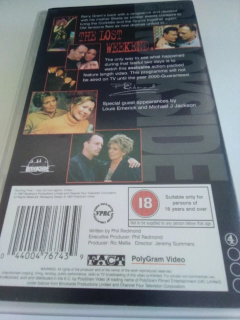 BROOKSIDE - THE Lost Weekend - Phil Redmond (VHS, 1997) £8.00 - PicClick UK