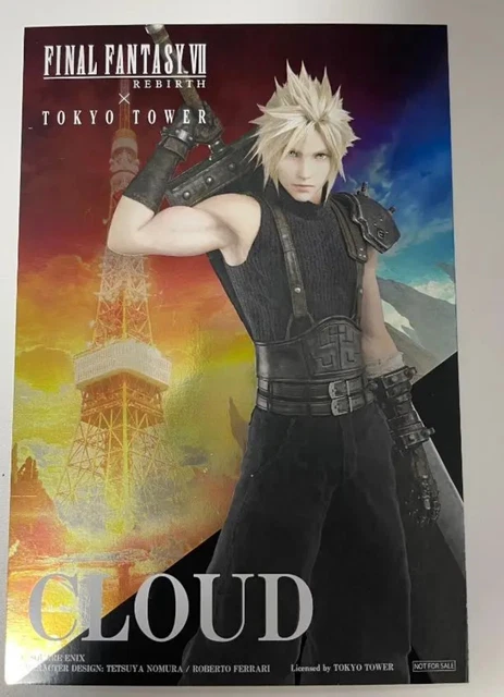 CARTOLINA FINAL FANTASY VII REBIRTH X Tokyo Tower 2024 Cloud Strife ...