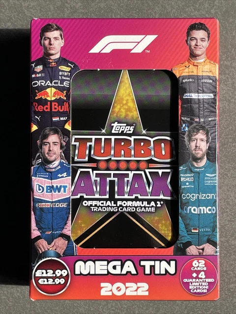 TOPPS TURBO ATTAX F1 2022 - Mega Tin 62 Cards + 4 Limited Edition-rare ...