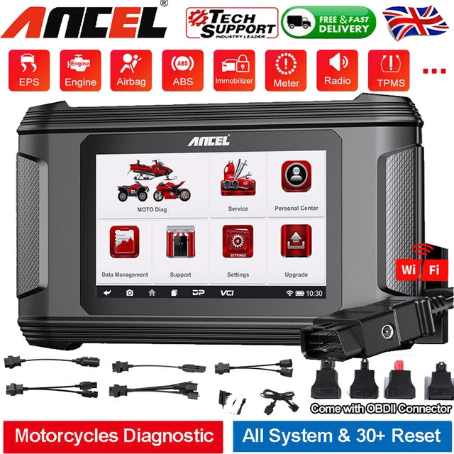 ANCEL MT500 MOTORCYCLE OBD2 Scannner Code Reader Diagnostic Scan Tool ...