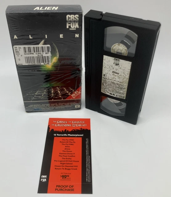 ALIEN 1984 VHS CBS Fox Hi-Fi Stereo Red Label Video £17.72 - PicClick UK