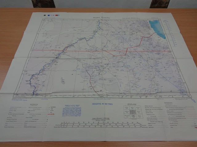 WW2 BRITISH MAP of EGYPT and ANGLO-EGYPTIAN SUDAN entitled "WADI HALFA ...