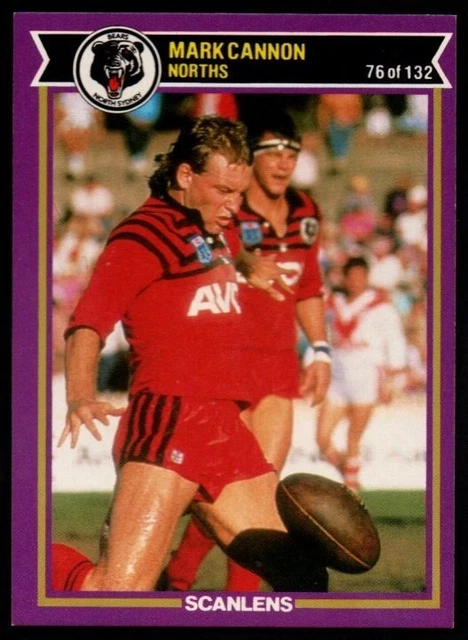 SCANLENS RUGBY LEAGUE Cards 1987-76 Mark Cannon North Sydney $3.50 ...