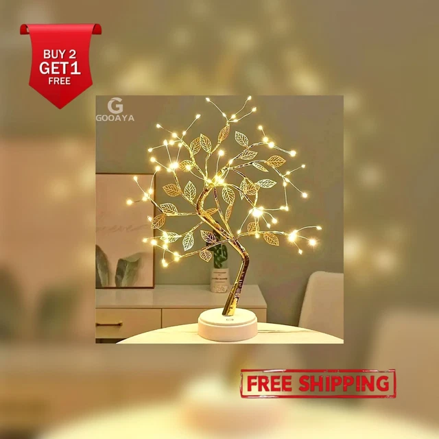 LED ROSE LEAF Table Lamp USB Christmas Tree Fairy Light Night Lights ...