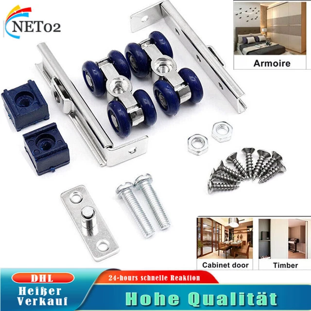 SCHIEBETÜR BESCHLAG FÜR 20mm Laufrollen Laufprofil Holztür Schiebetürbeschlag DE EUR 9,98 ...