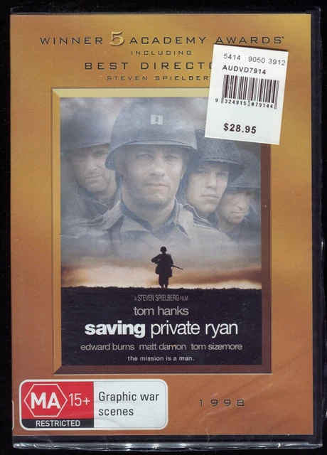 SAVING PRIVATE RYAN R4 DVD War Drama Tom Hanks $10.00 - PicClick AU