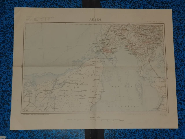 CARTE D'ÉTAT MAJOR ADJIM - Tunisie / Feuille N°LXXXIV (84) années 1930/ ...