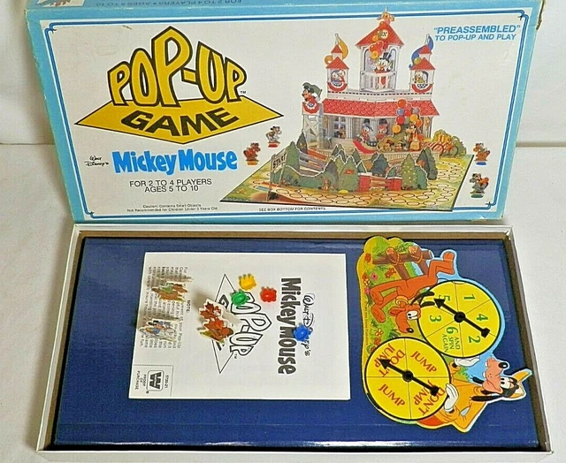 DISNEY MICKEY MOUSE Pop-up Board Game, 1982, Missing Goofy, Very Good ...
