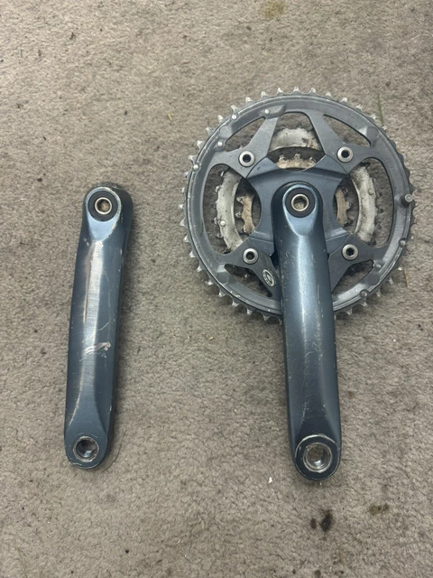 SHIMANO DEORE LX crank set FC-M571 1999 175mm 44/32/22 retro mountain bike mtb £15.00 - PicClick UK