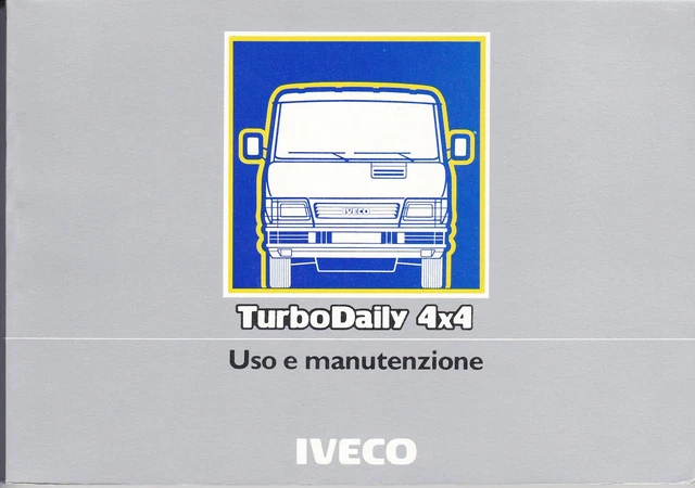 LIBRETTO - MANUALE USO E MANUTENZIONE IVECO TURBO DAILY 4x4 - ORIGINALE ...