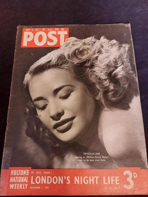 VINTAGE PICTURE POST Magazine 1 NOVEMBER 1941 WWII Bombs Million Dollar ...