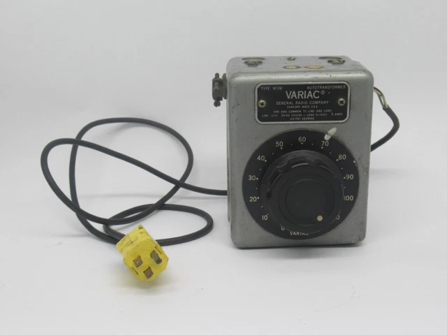 VARIAC W5M ADJUSTABLE Auto-Transformer 120V 50/60Hz Line 0-140V 5A Load ...