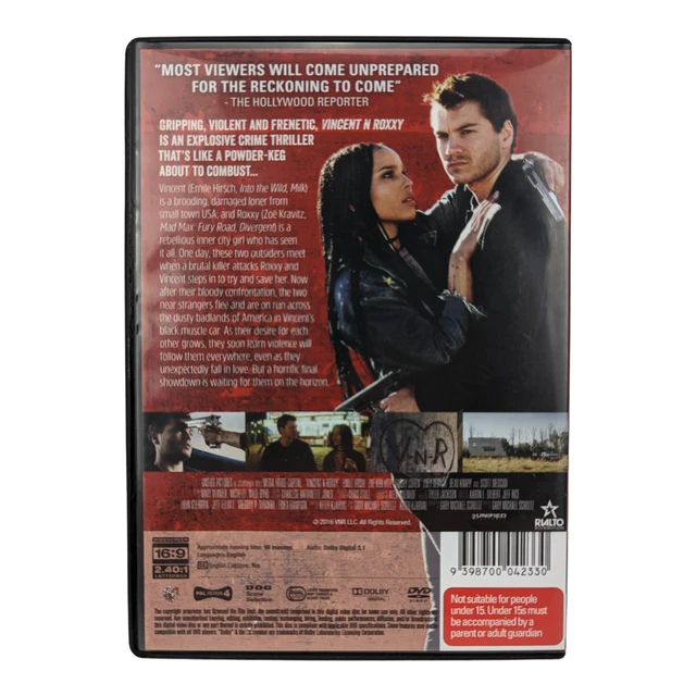VINCENT N ROXXY DVD (Emile Hirsch, Zoe Kravitz) Region 4 PAL £2.99 ...