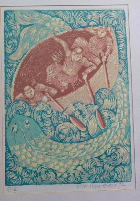 ORIGINAL SIGNED LIMITED Edition Linocut by Saltaire Artist Kate ...