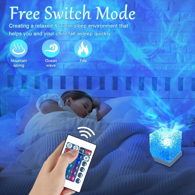 RGB CUBE NORTHERN Lights Aurora Projector Ocean Wave Night Lights ...