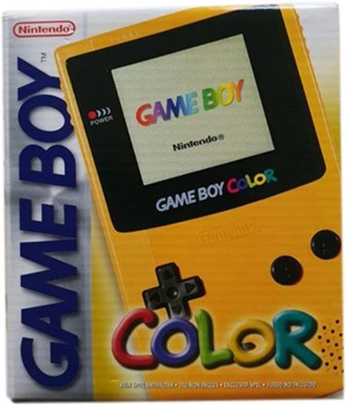 NINTENDO GAME BOY Color Video Game Gameboy Console Yellow Boxed + Games ...