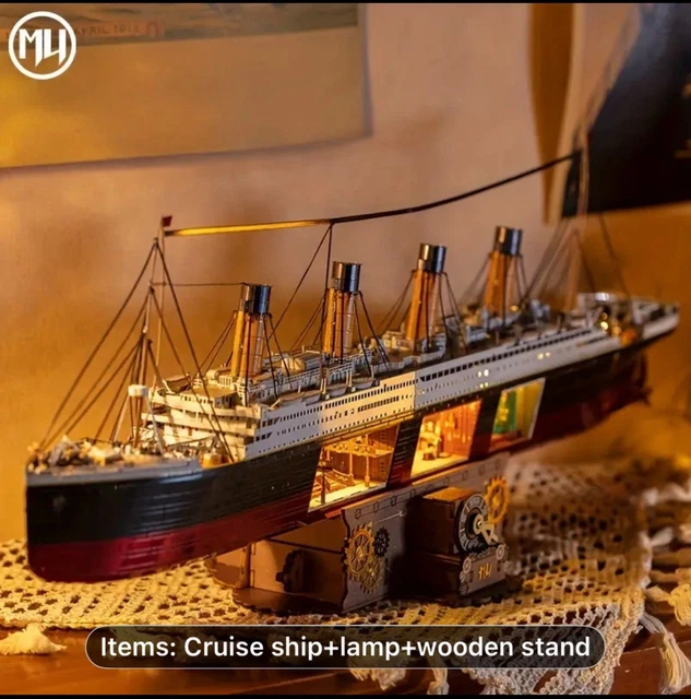 TITANIC MODEL KIT MU light up metal assemble link model 3-D £57.90 ...