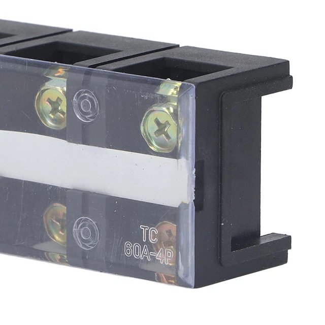 TERMINAL STRIP DUAL Rows High Current Screw Terminal Block With Cover ...