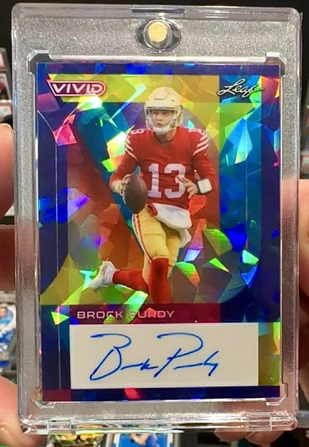 BROCK PURDY 2023 feuille vive autographe 2ème année #3/7 SSP cristal ...