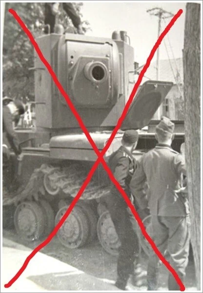 FOTO/PHOTO 763, PANZER, Tank, WW2, KV-2, German Soldier ,Straße,Street ...