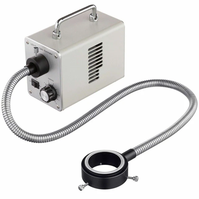 AMSCOPE LED-30WR 30W LED Fiber Optic O-Ring Light Microscope ...