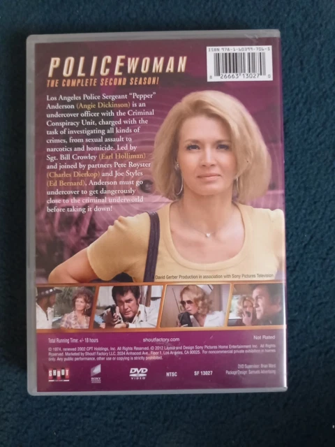 POLICE WOMAN DVD Complete Second Season Six Disc Set Multi Region Dvd ...