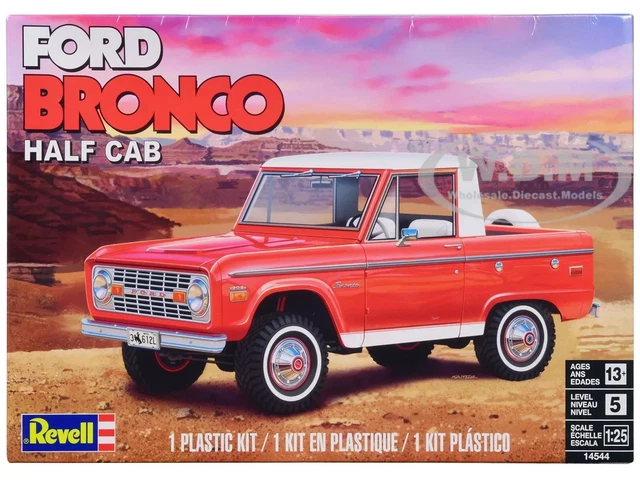 REVELL 1:25 SCALE FORD BRONCO HALF CAB MODEL CAR KIT #14544~NEW in BOX ...